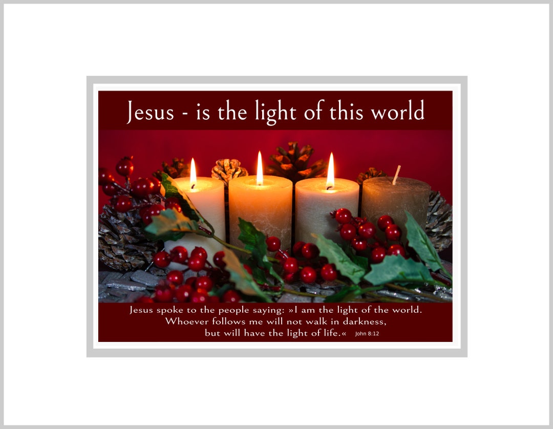 Jesus Light of the World - Bible, Printable Art, Home Decoration, Wall ...