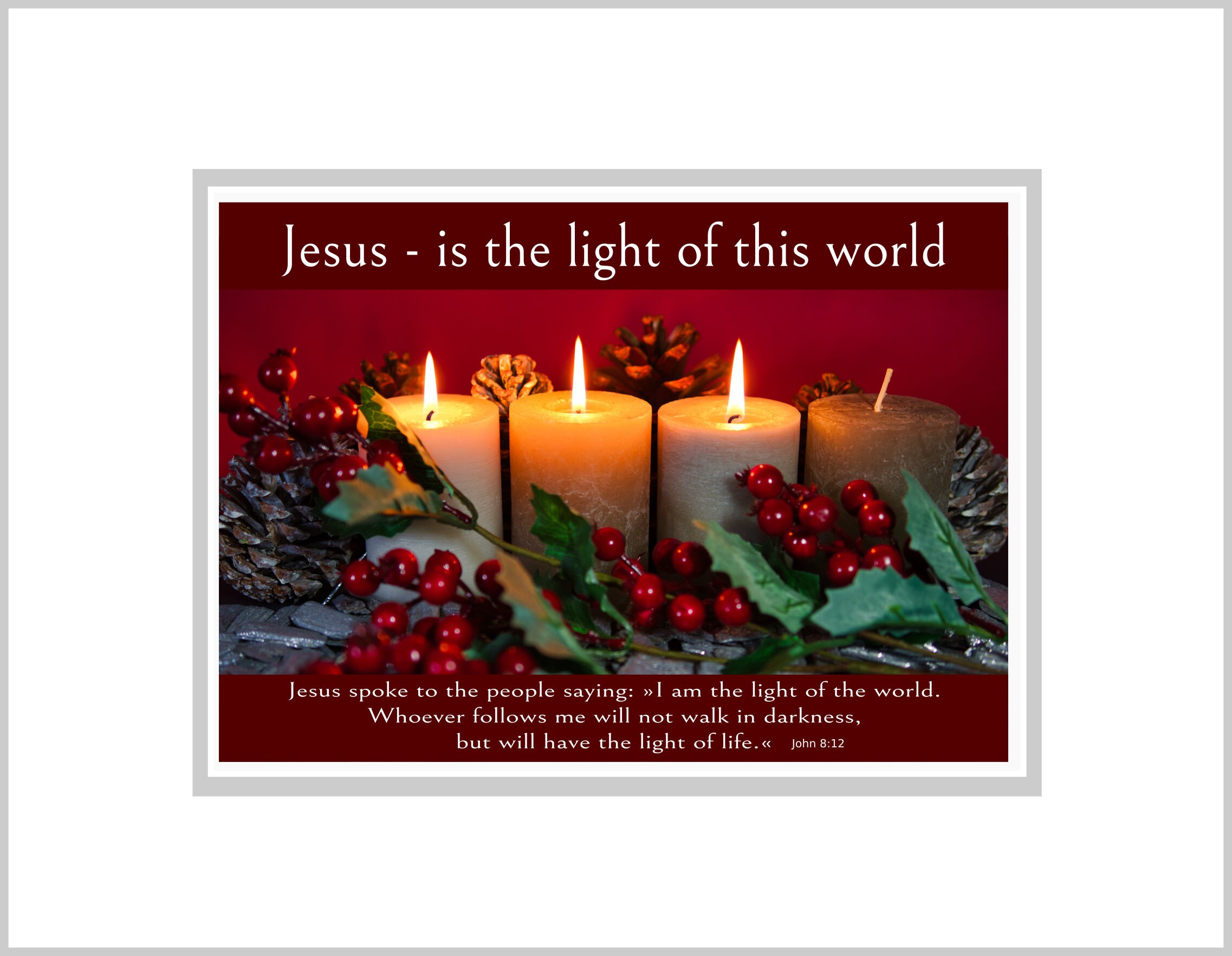 Jesus Light of the World - Bible, Printable Art, Home Decoration, Wall ...