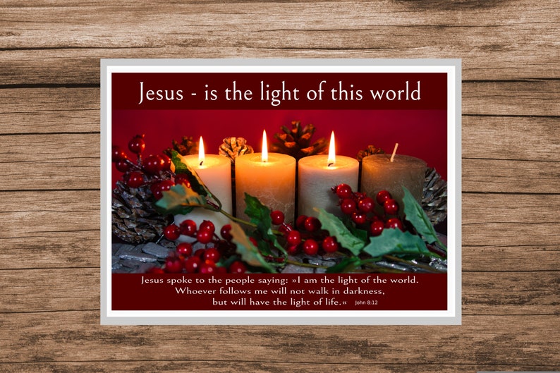 Jesus Light of the World - Bible, Printable Art, Home Decoration, Wall ...