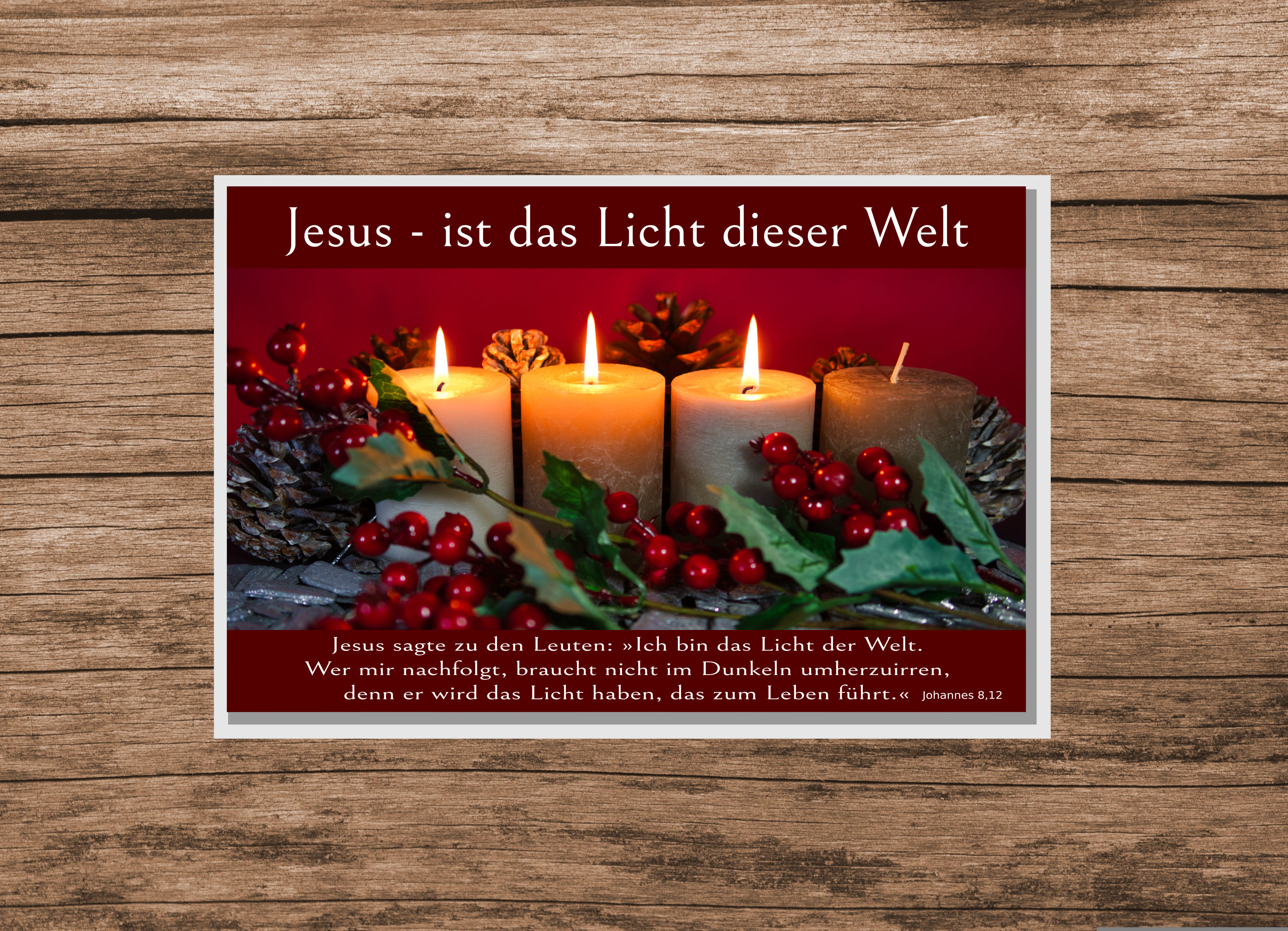 Advent, Bible Verse, Jesus Light of This World - Image as Decoration, a ...