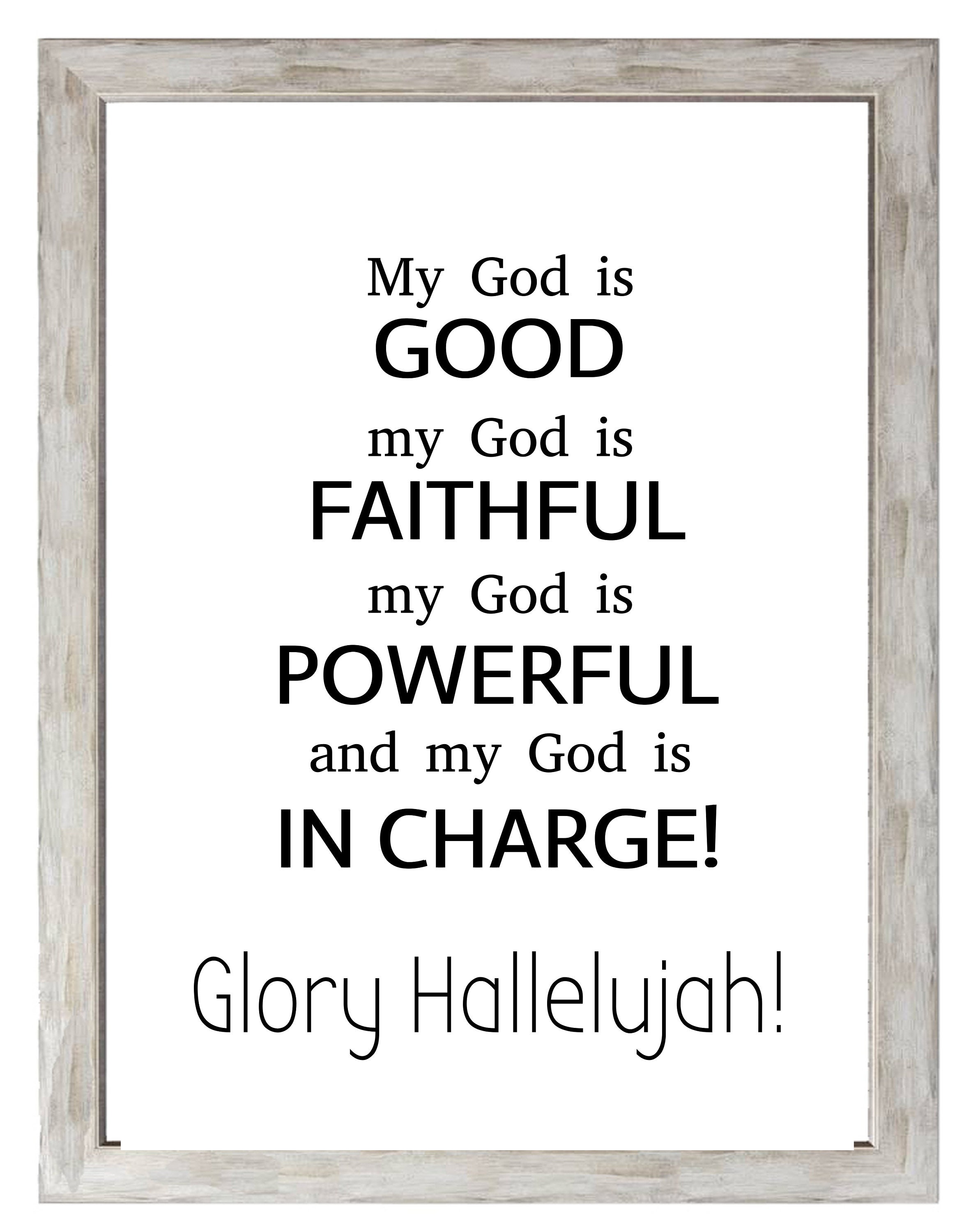 My God is Faithful Printable Art, Home Decoration, Wall Decor, Instant ...