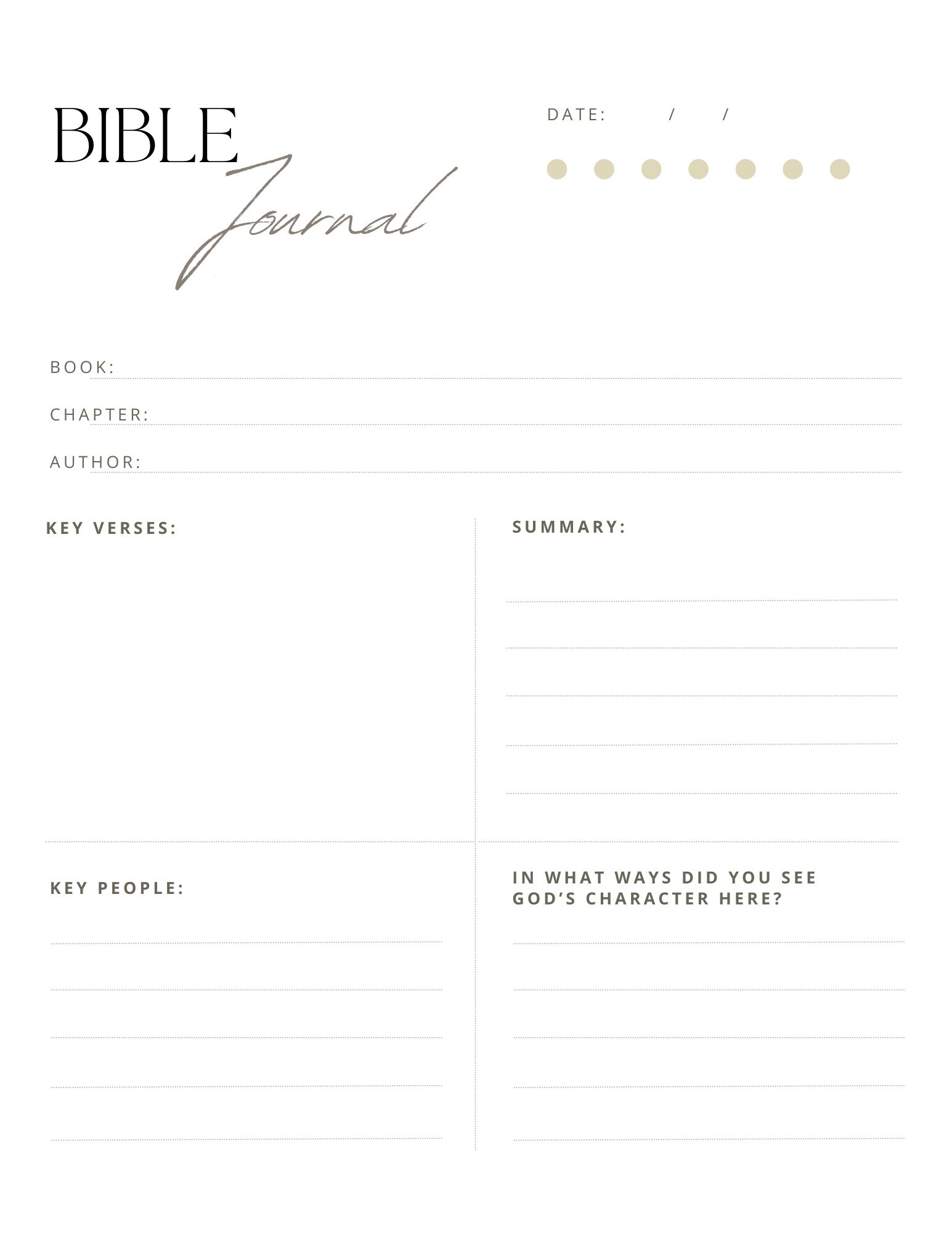 Bible Chapter Summary Printable, Bible Study Template, Bible Notes ...