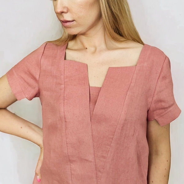 Split Neck Dress - Etsy