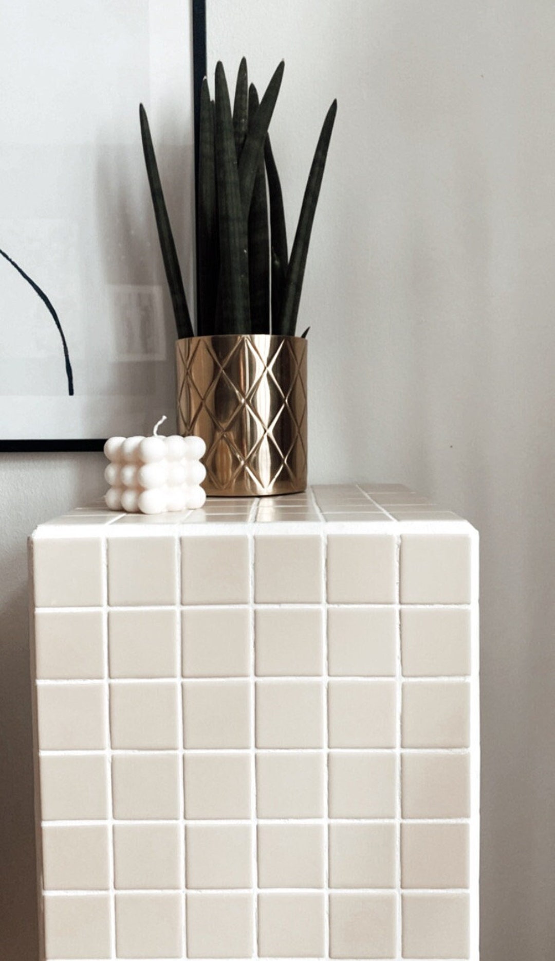 Modern Tile Table / Cube / Tile Cube / Coffee Table / Tile Table / Side ...