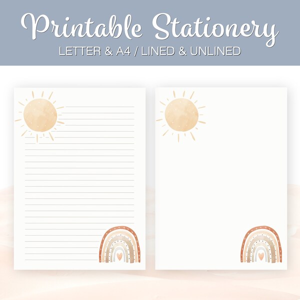 Printable Stationery - Etsy