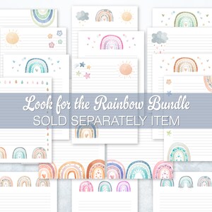 Printable Stationery, Rainbows Letter Writing Paper, Boho Stationery ...