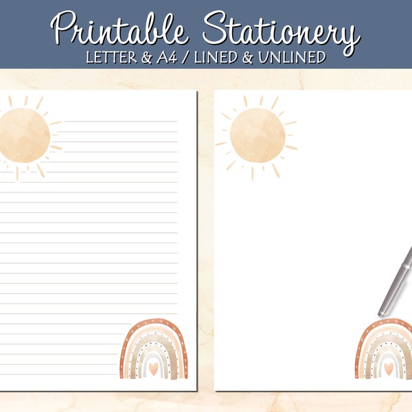 Rainbow Stationary - Etsy