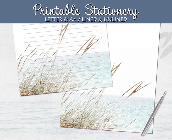 Ocean Stationery Printable