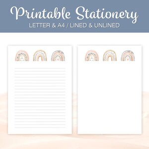 Floral Hummingbird Printable Stationery Magnolia Printable Stationary ...