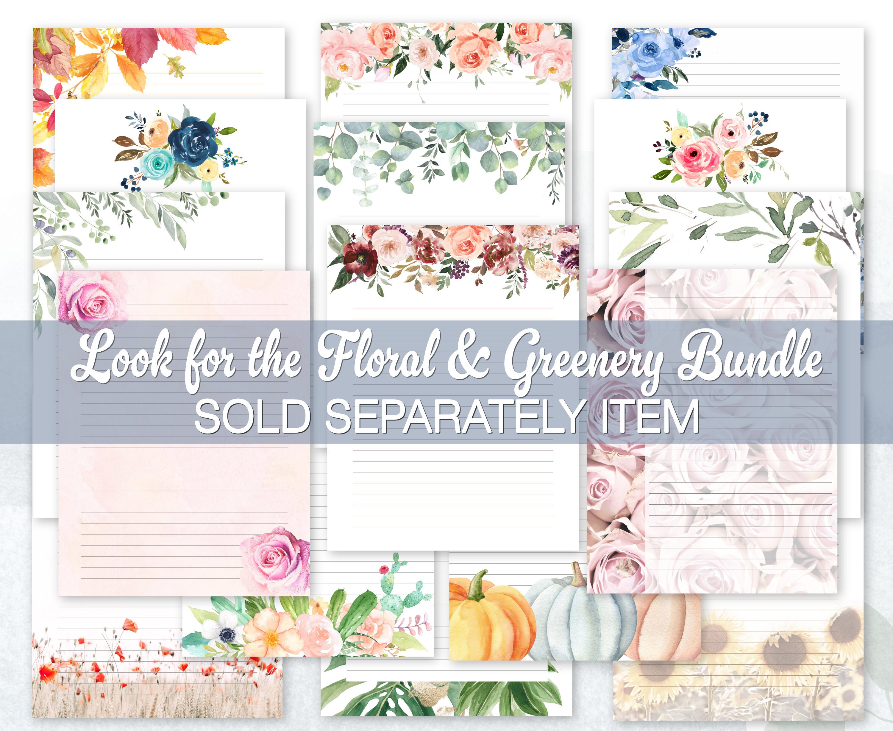 Printable Stationery, Tropical Leaves Letter Writing Paper, Lined ...