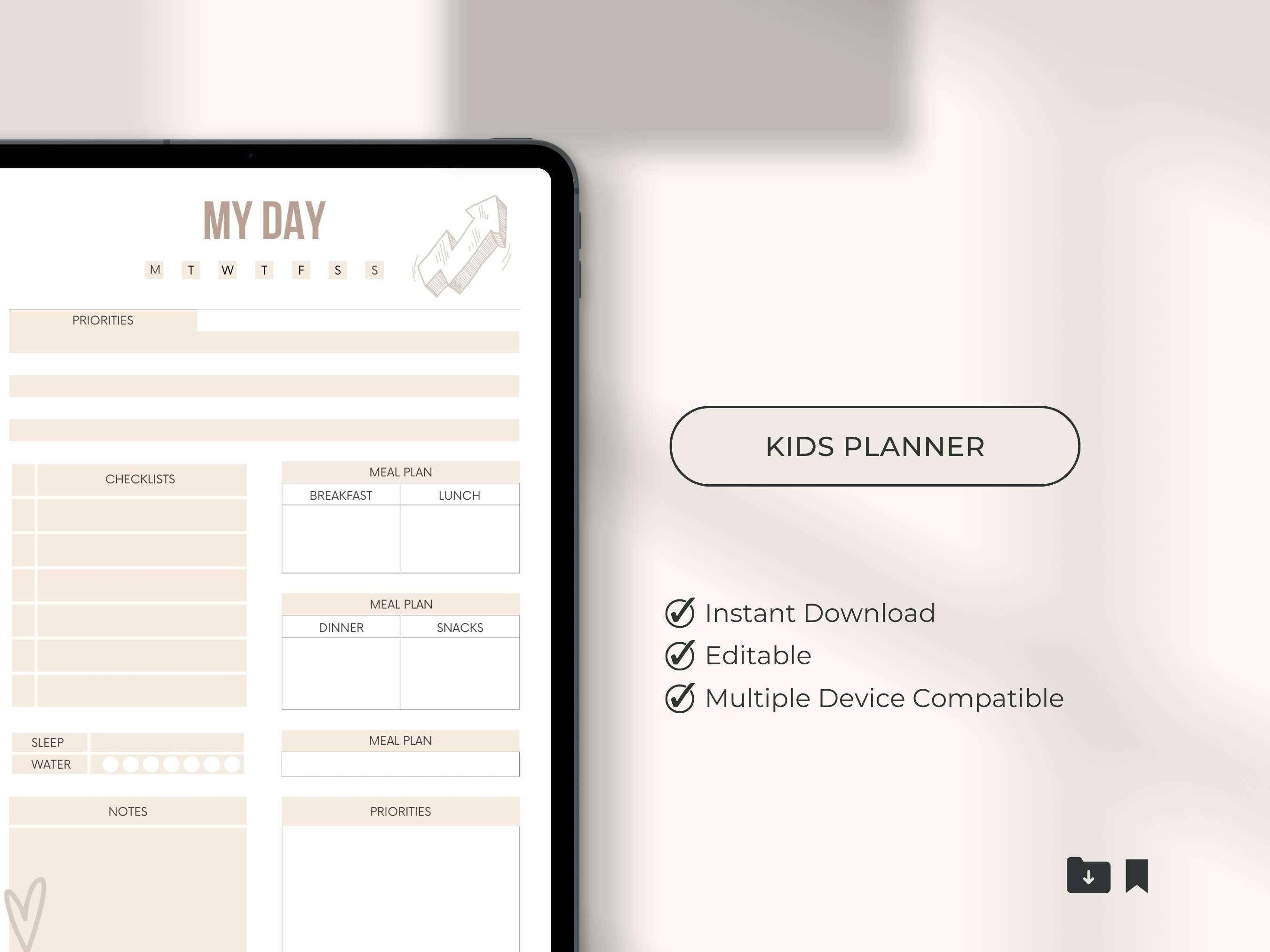 Kids ADHD Planner Editable ADHD Planner for Kids ADHD - Etsy