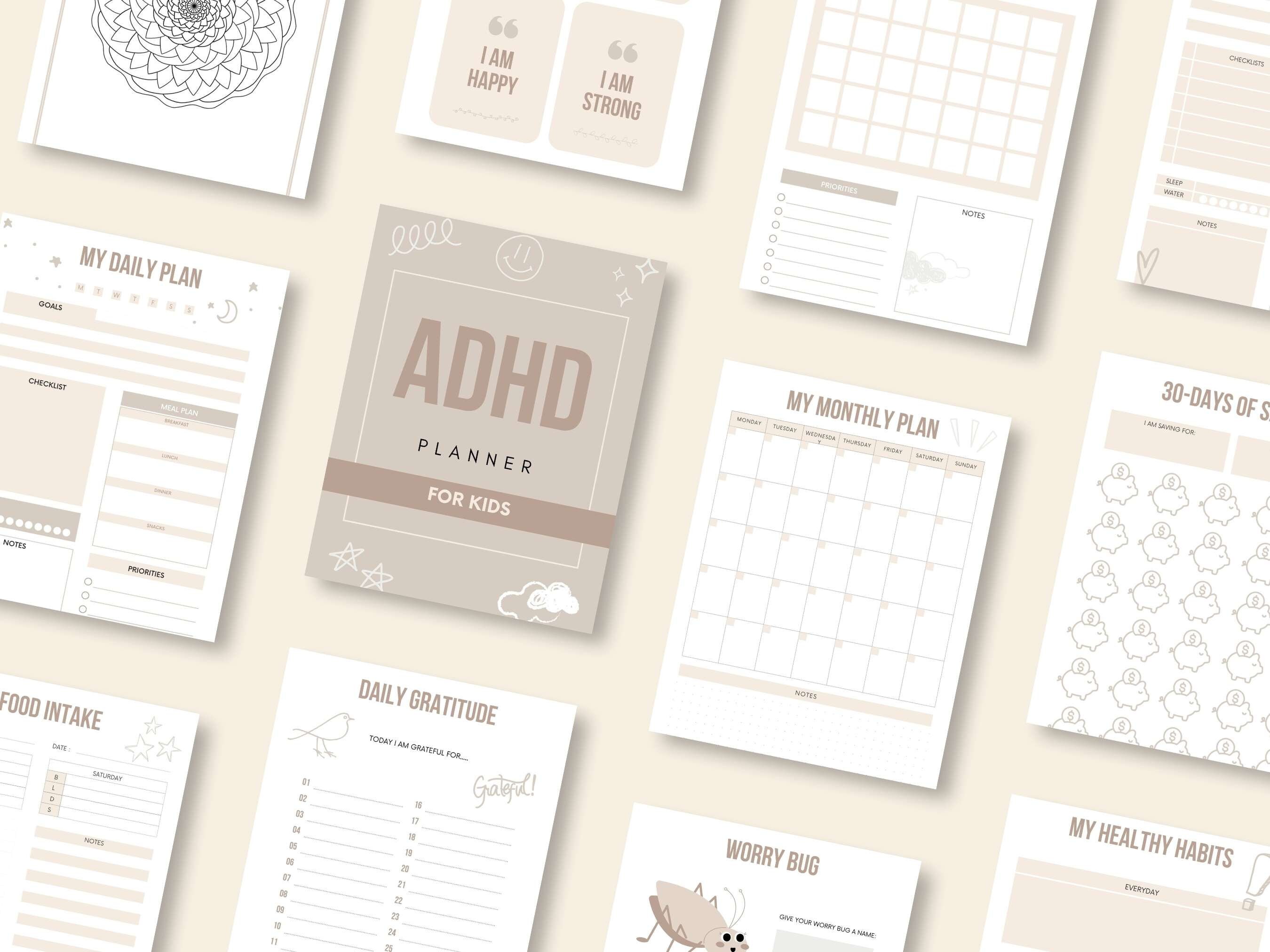Kids ADHD Planner Editable ADHD Planner for Kids ADHD - Etsy