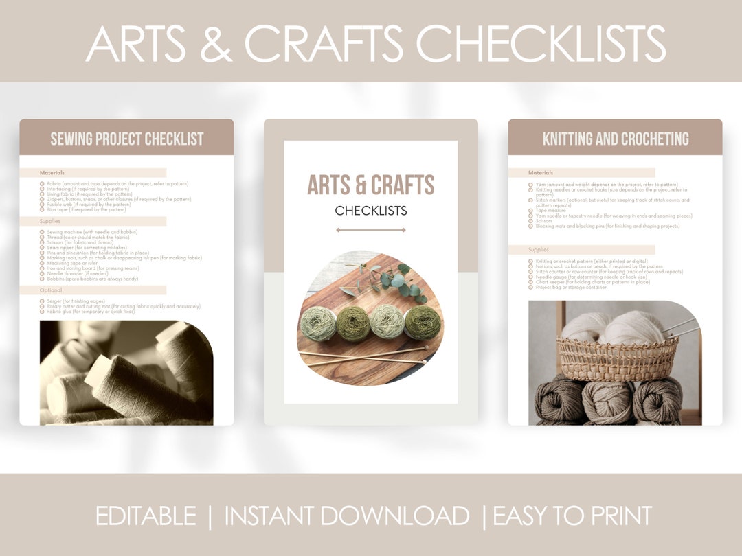 Arts & Crafts Workshop Itinerary Workshop Itinerary Checklists Arts ...