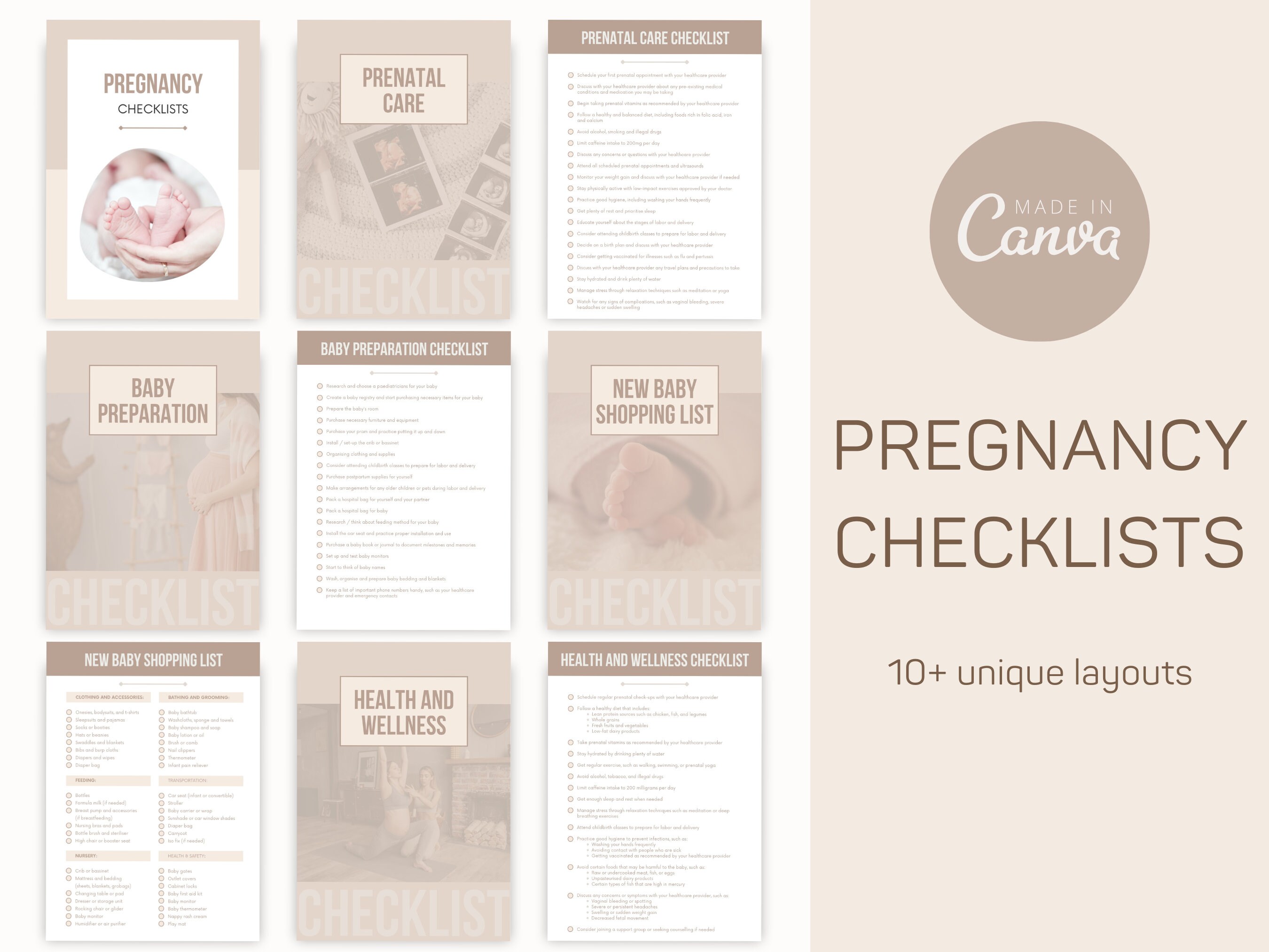 Ultimate Pregnancy Checklist Bundle First-time Mom Itinerary - Etsy