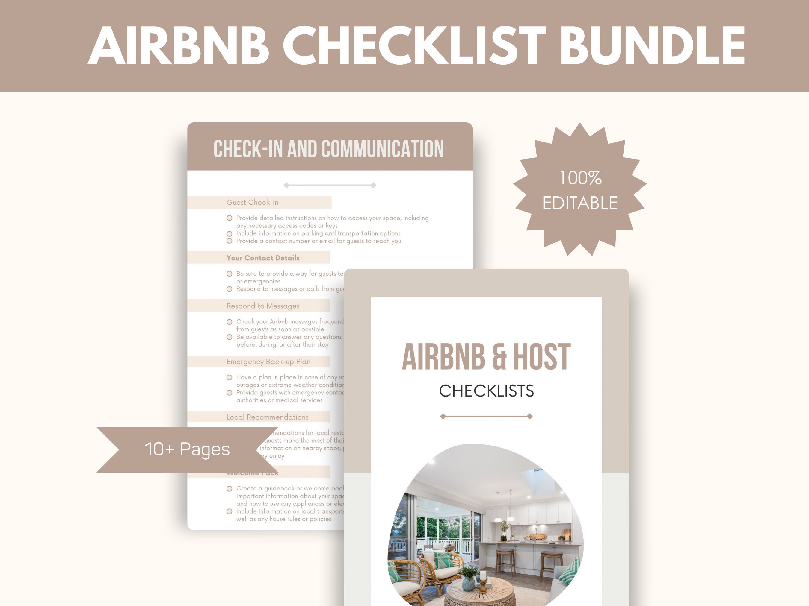 Airbnb & Hosts Checklist Airbnb Essentials Bundle Airbnb Inventory ...