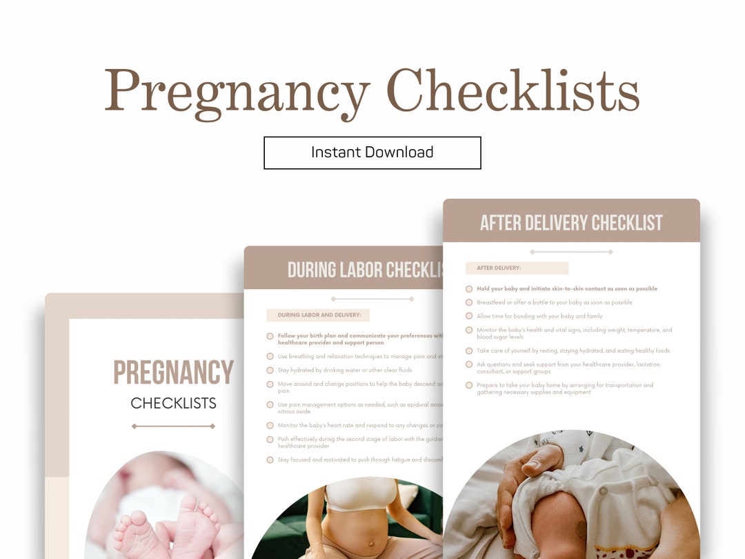 Ultimate Pregnancy Checklist Bundle First-time Mom Itinerary Template ...