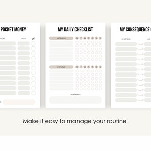 Reward Charts Bundle Personalized Reward Charts for Kids Daily Weekly ...