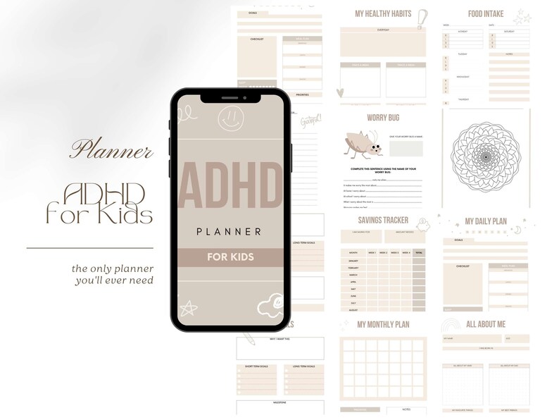 Kids ADHD Planner Editable ADHD Planner for Kids ADHD Planner Bundle ...