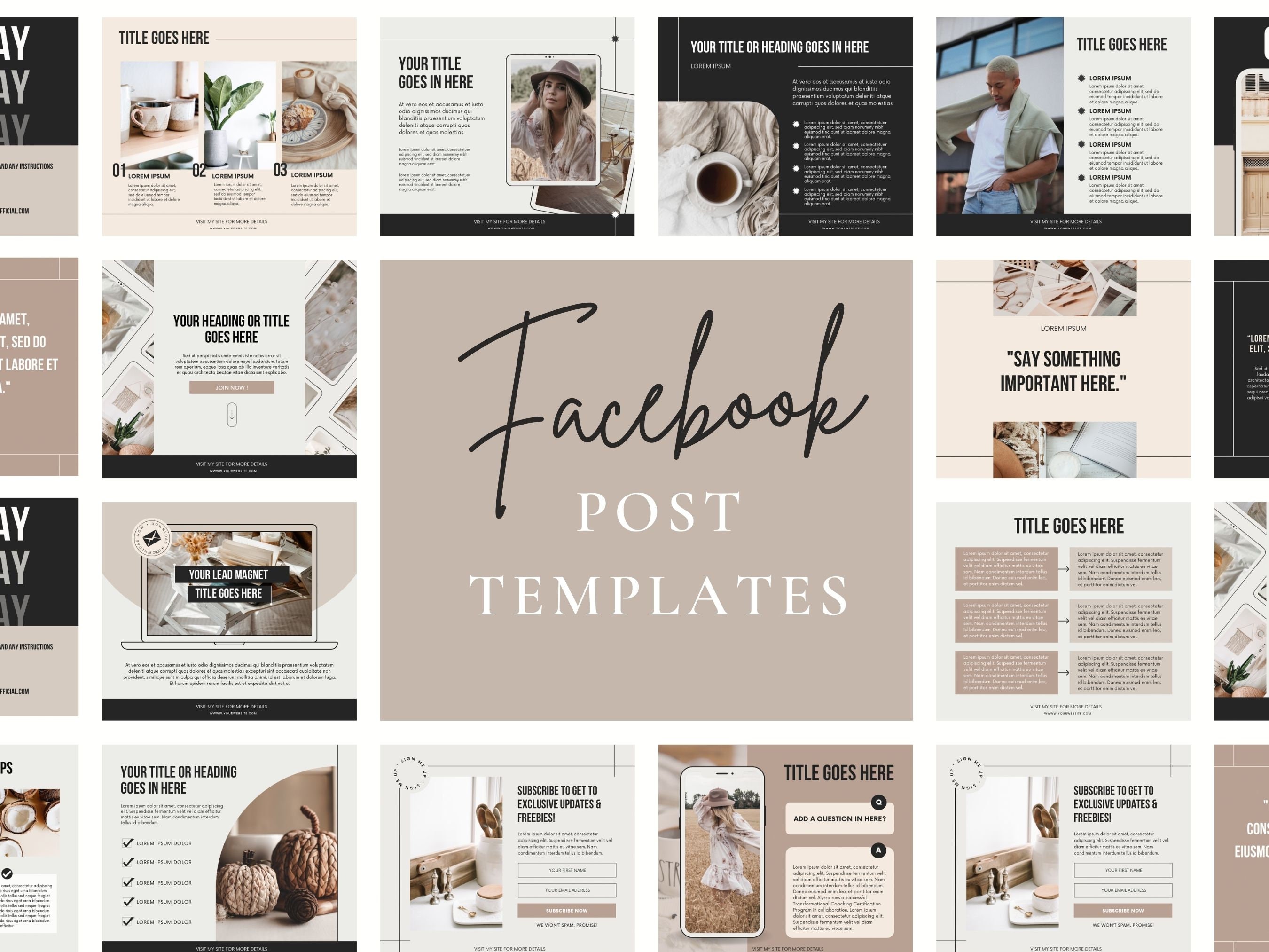 50 Facebook Post Idea Templates Engaging Facebook Templates Social ...