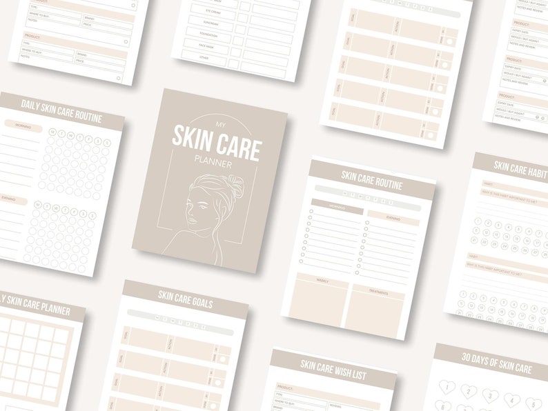 Skincare Planner Printable Editable Skincare Routine Beauty Planner ...