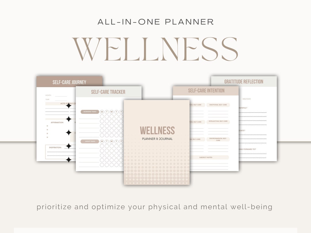 Editable Wellness Planner Mental Health Planner iPad Goodnotes Planner ...