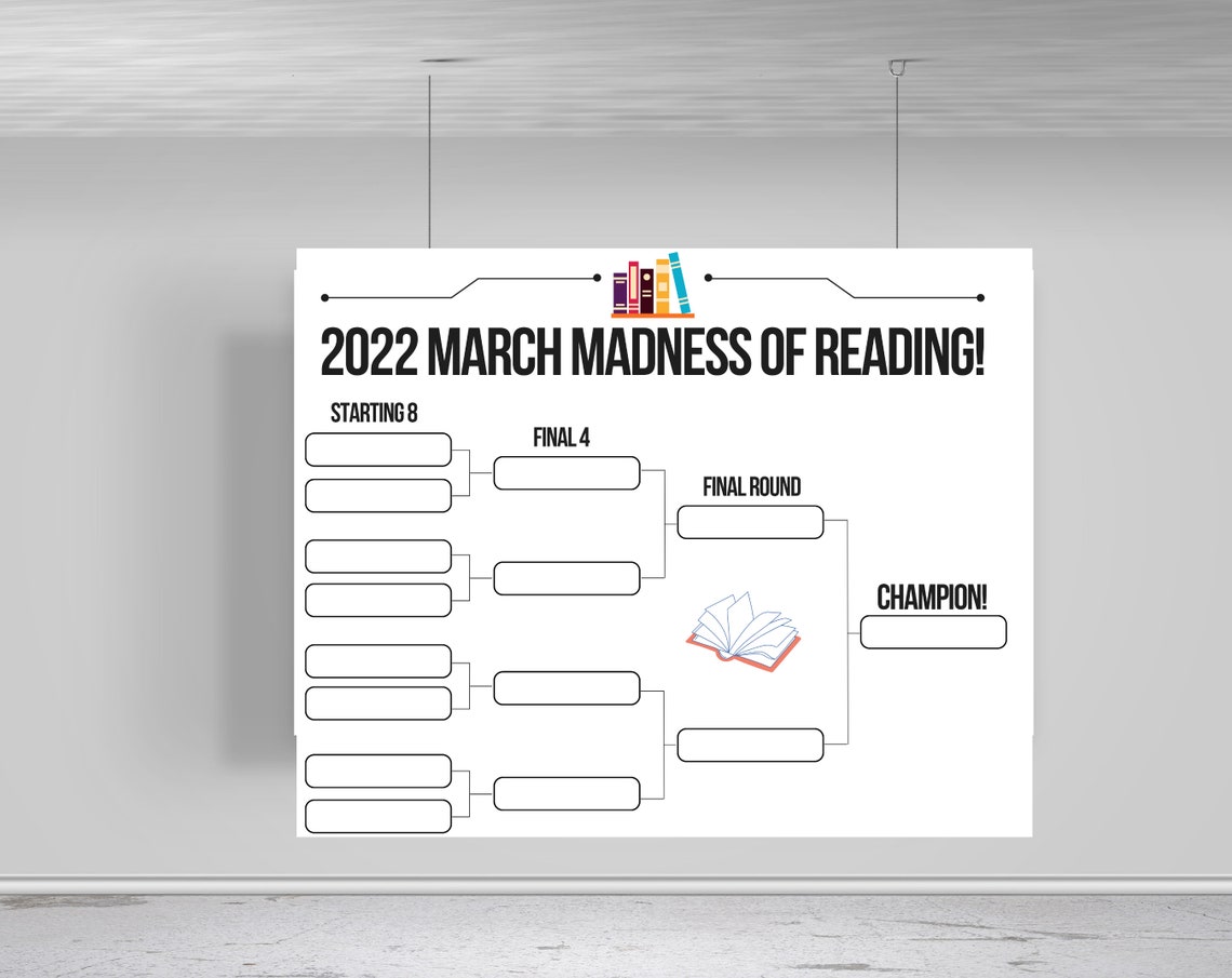 March Madness of Reading Bracket, Book Tournament, Reading Competition ...