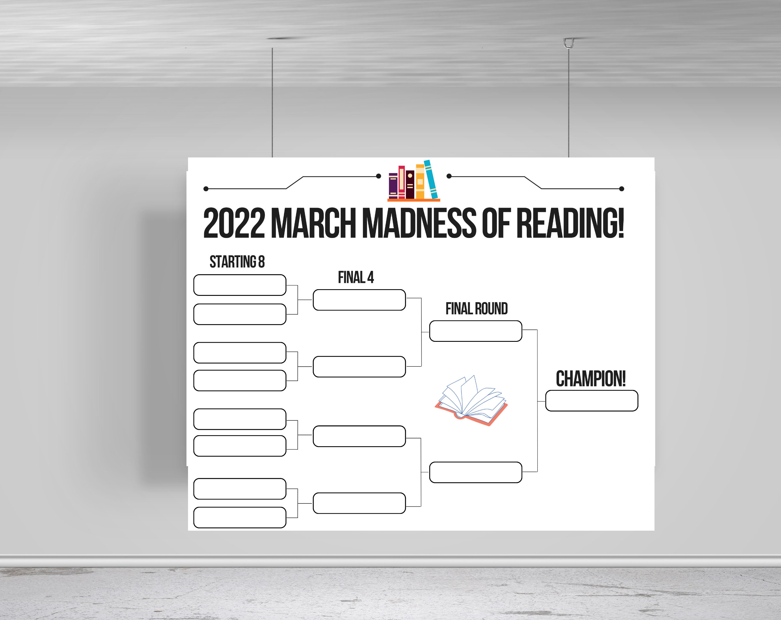 March Madness of Reading Bracket, Book Tournament, Reading Competition ...