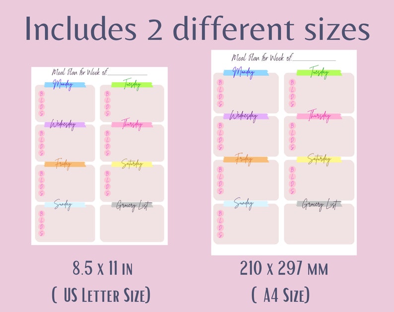 Meal Plan Digital Download | Printable Meal Plan Template | Meal Prep ...