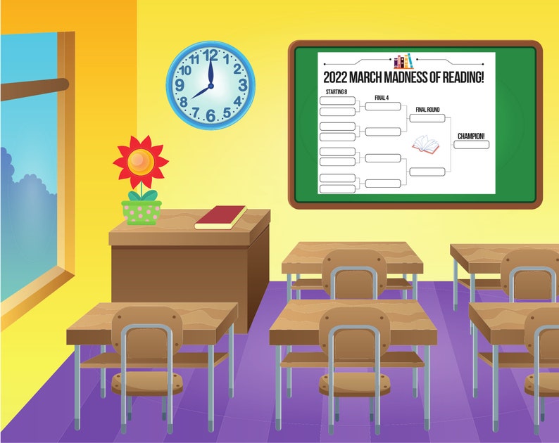 March Madness of Reading Bracket, Book Tournament, Reading Competition ...