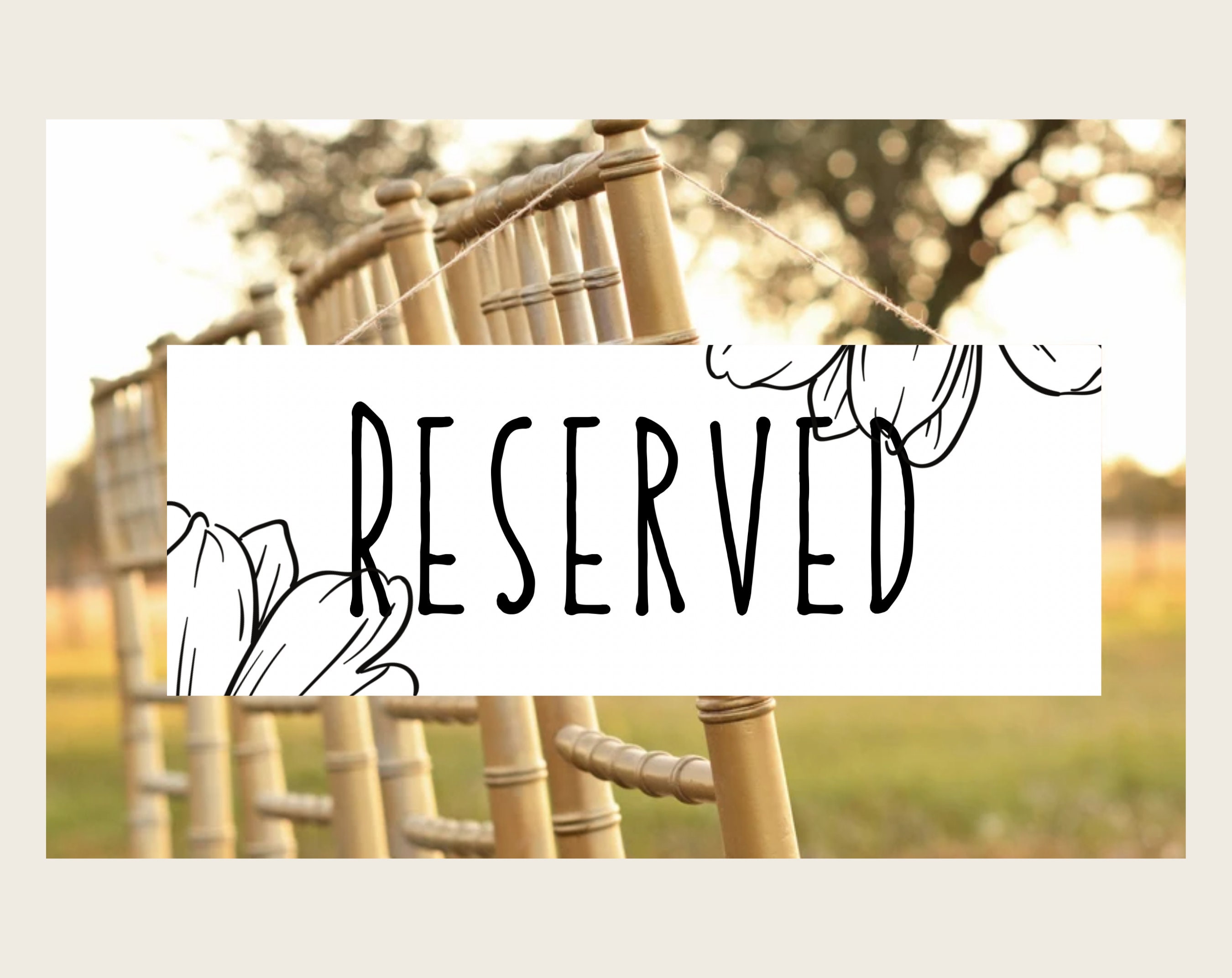 Reserved Sign for Wedding | Spot Reserved for Family | Bride's Family ...