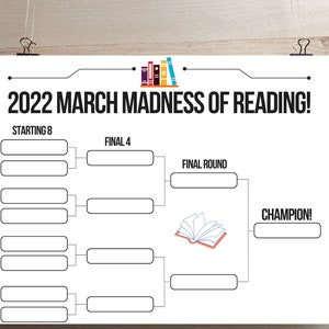 March Madness of Reading Bracket, Book Tournament, Reading Competition ...