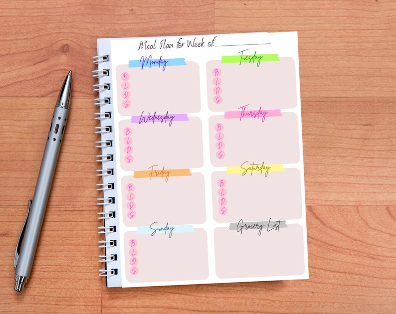 Meal Plan Digital Download | Printable Meal Plan Template | Meal Prep ...