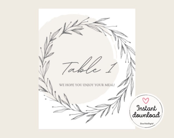 Table Numbers for Wedding Simple Table Natural Elegance | Etsy