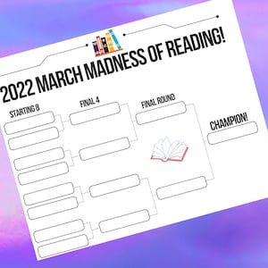 March Madness of Reading Bracket, Book Tournament, Reading Competition ...
