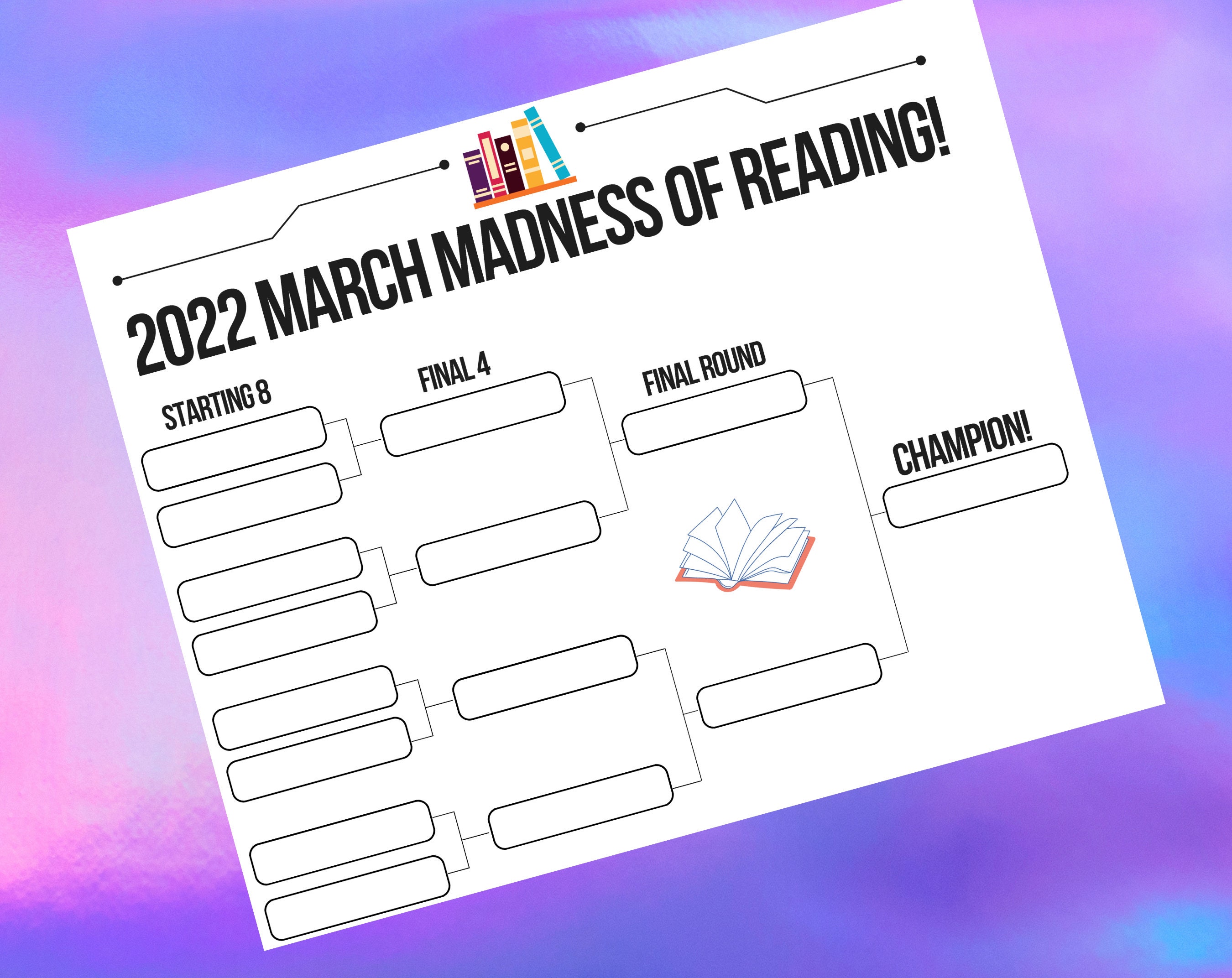 March Madness of Reading Bracket, Book Tournament, Reading Competition ...