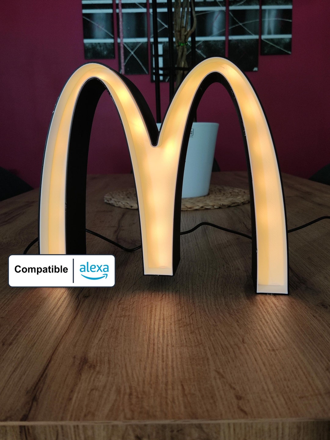 Connected Illuminated Sign Mcdo Logo Format: 300 - Etsy
