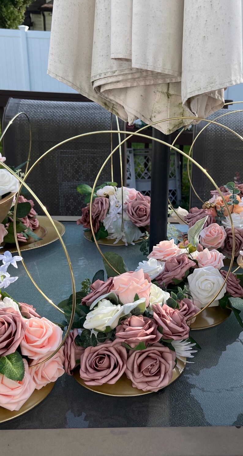 Dusty Rose and Mauve Centerpieces - Etsy