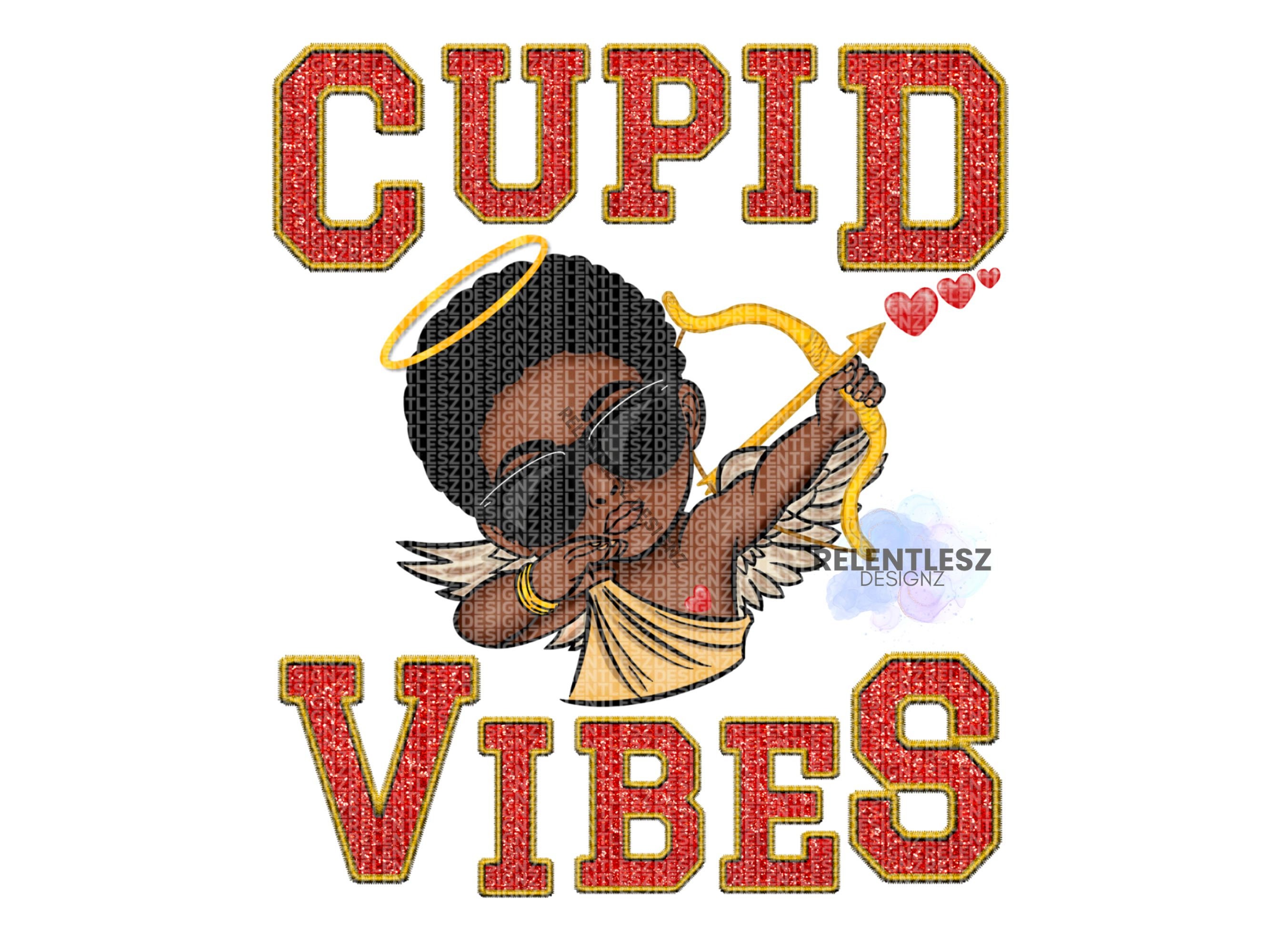 Cupid Vibes Valentines Png, Afro, Melanin, Black Cupid, African ...