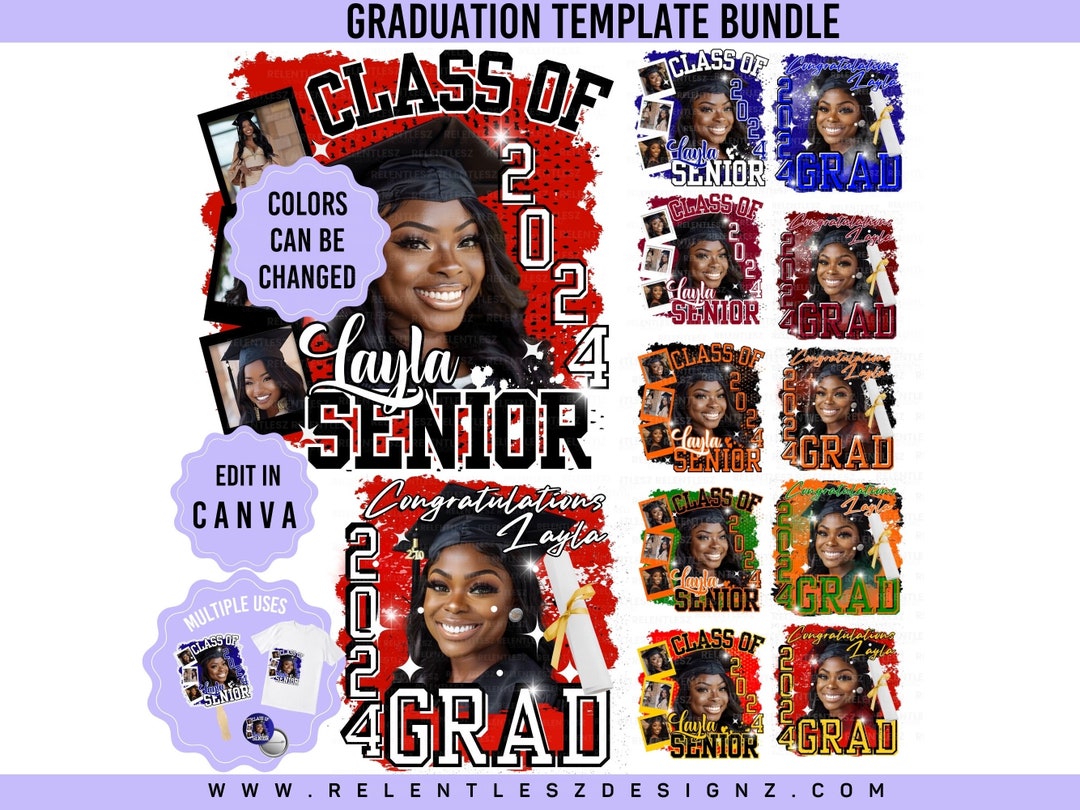Graduation Design Template Bundle, Editable in Canva (PDF) - Etsy