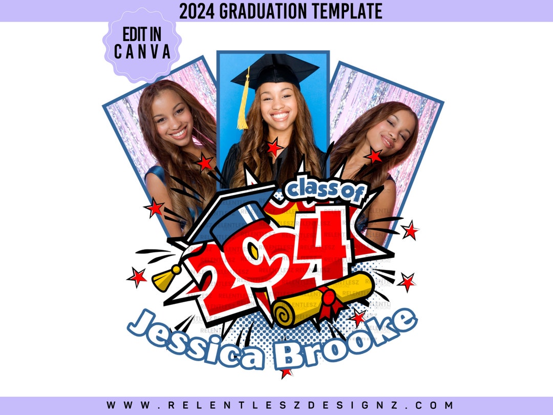Graduation Template 2024, Grad Flyer, T-shirt Design, Grad Template ...