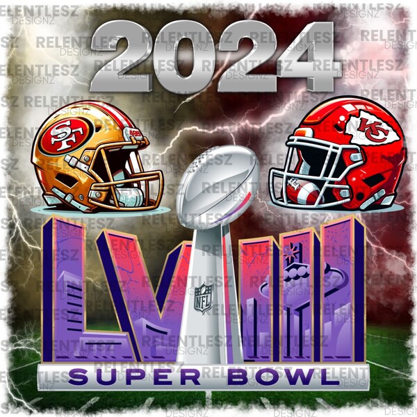 Super Bowl Png Design 49ers Vs Chiefs - Etsy