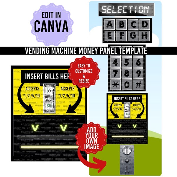 Vending Machine Money Panel - Etsy