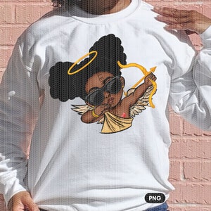 Female Afro, Melanin, Black Cupid, African American Cupid, Shades, Dab ...