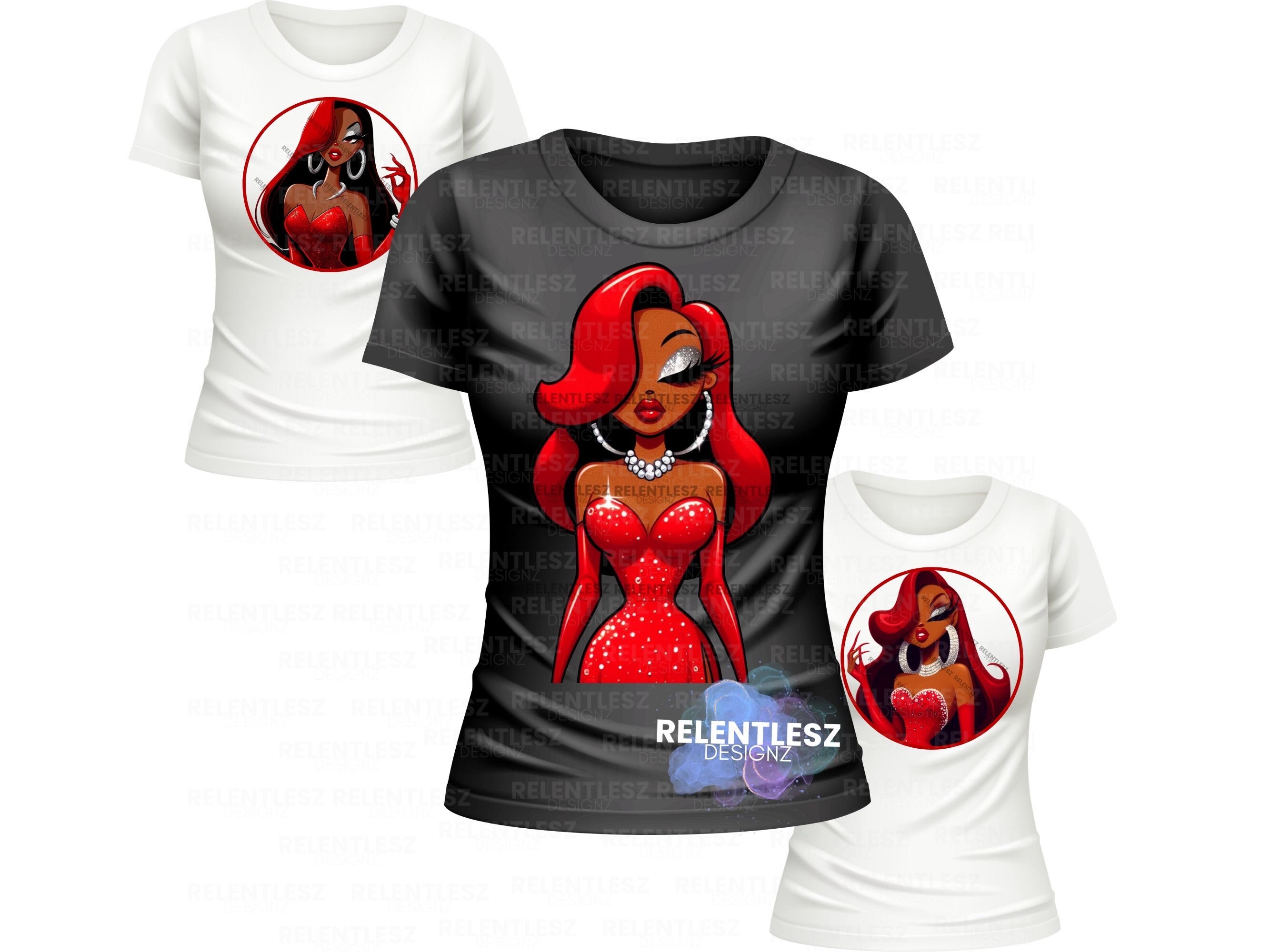 Afro Woman Melanin Seductive Jess the Rabbit Iced Out Bling Brown Skin Girl 3pack PNG Vector ...