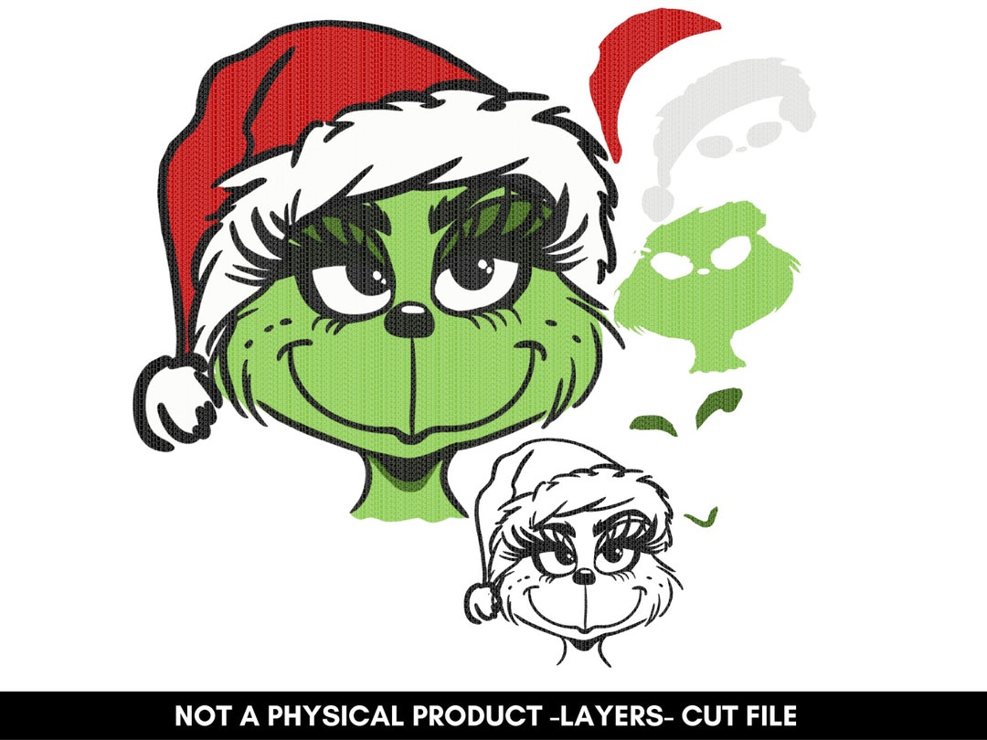 Lady Grinch Cut File Cricut Layers Svg Lashes Female - Etsy Australia