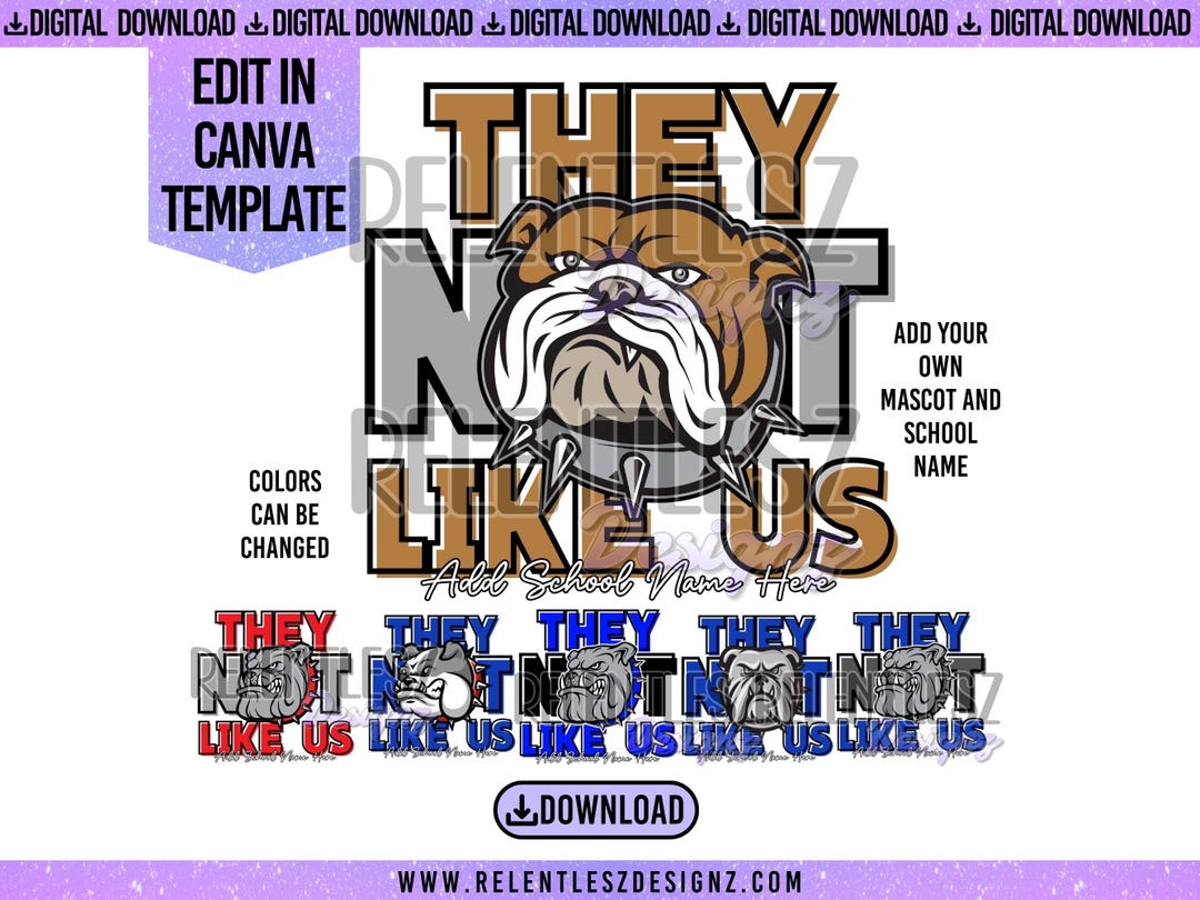 Not Like Us Bulldogs Sports Template, Shirt Design, Tshirt, Bulldog ...