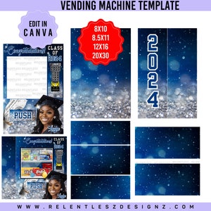 Graduation Vending Machine Template, Class Of, Canva (PDF) - Etsy