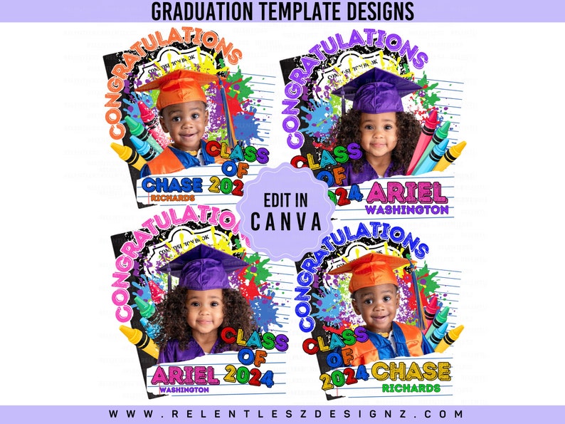Kids Graduation Flyer Template, Editable Year (canva Pro Required ...