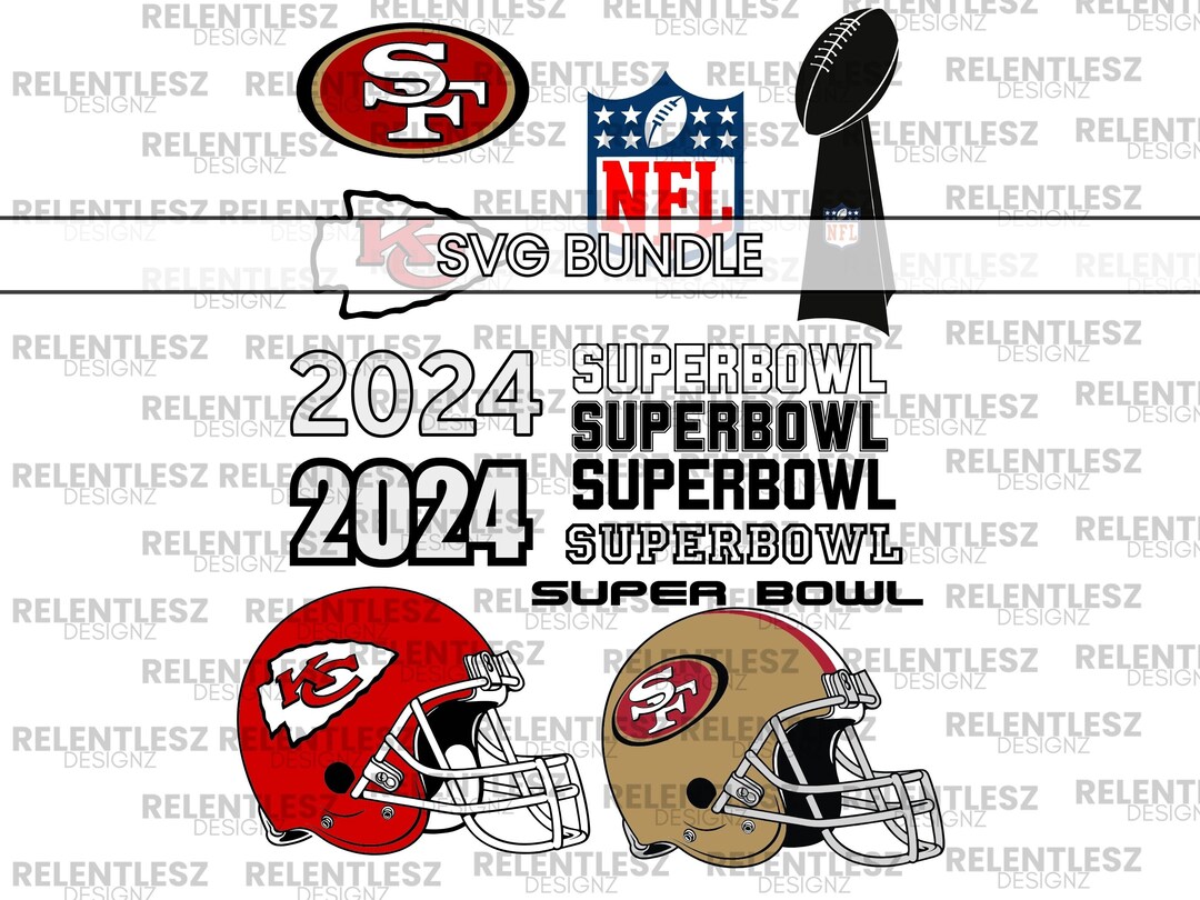 Super Bowl Bundle 2024 Svg, Superbowl Svg, Chiefs Svg, 49ers Svg, DIY ...