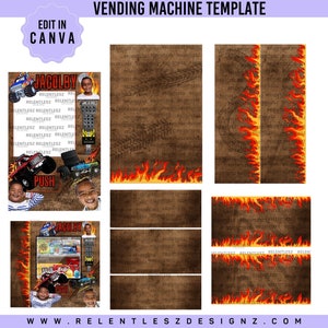 Monster Truck Vending Machine Template, Template, DIY Vending Machine ...